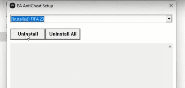 FIFA 23 EA Anticheat Service Error